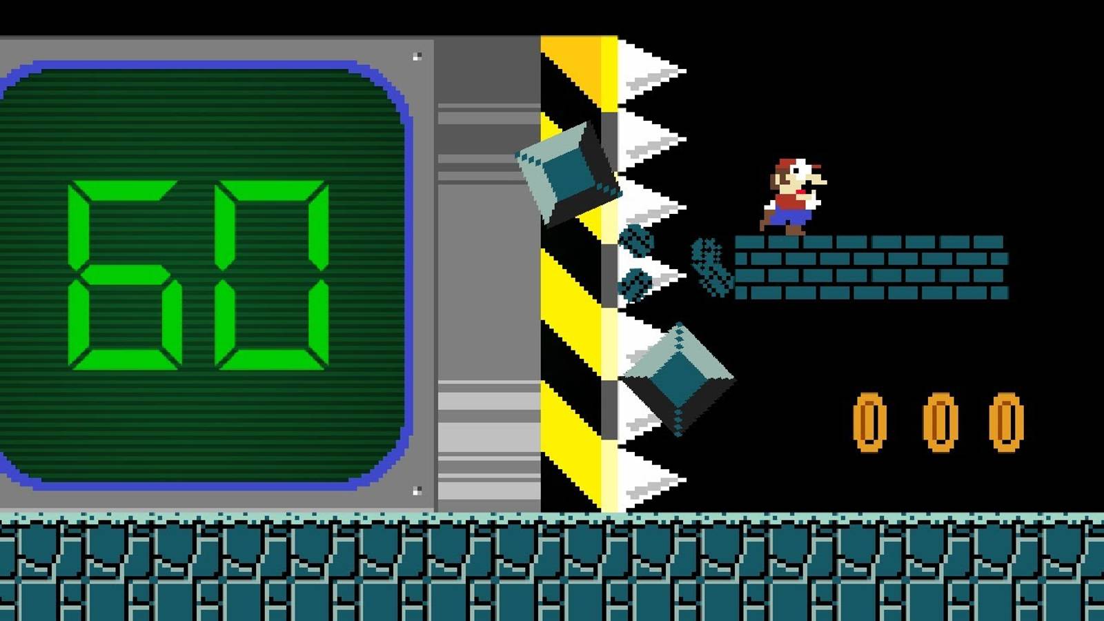 Повышение уровня: У Mario есть 60 секунд чтобы сбежать!