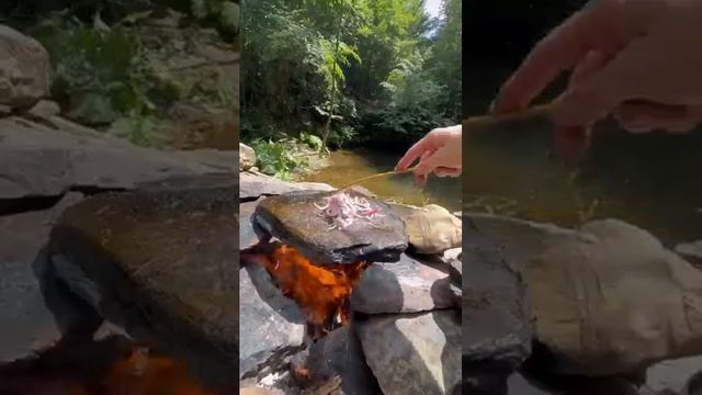 Как правильно приготовить на природе красную рыбу.  #сезонконтентаRUTUBE