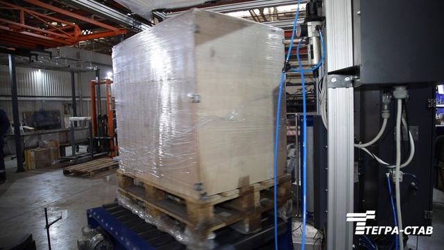 Автоматический паллетообмотчик СТО - А с укрыванием груза