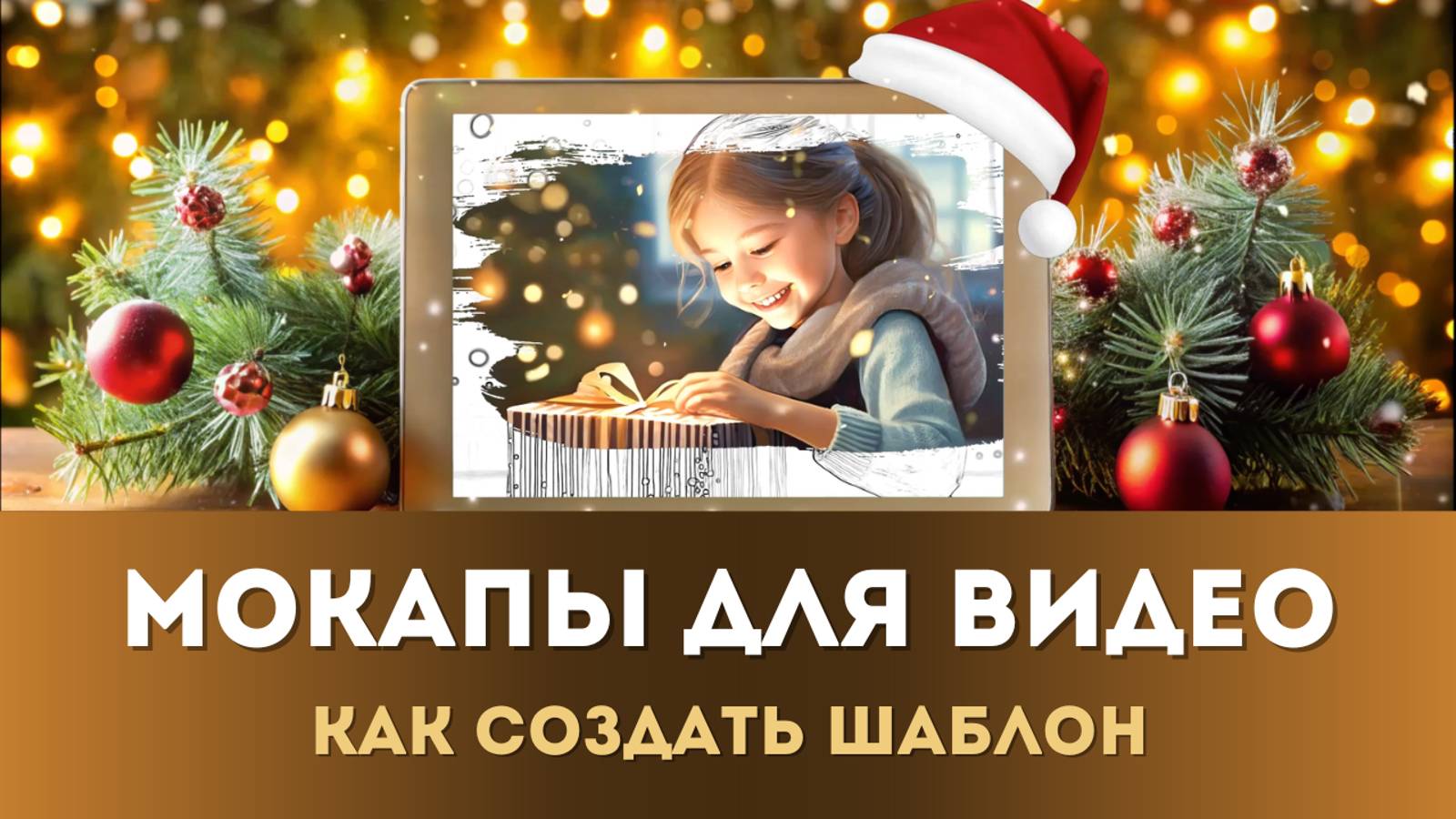 Как создать Новогодний Мокап для видео | Монтируем в Movavi