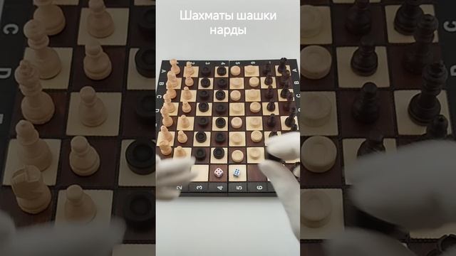 Шахматы шашки нарды 3 в 1