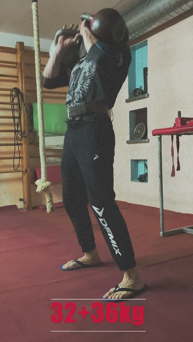 Подъем одной рукой 68 кг