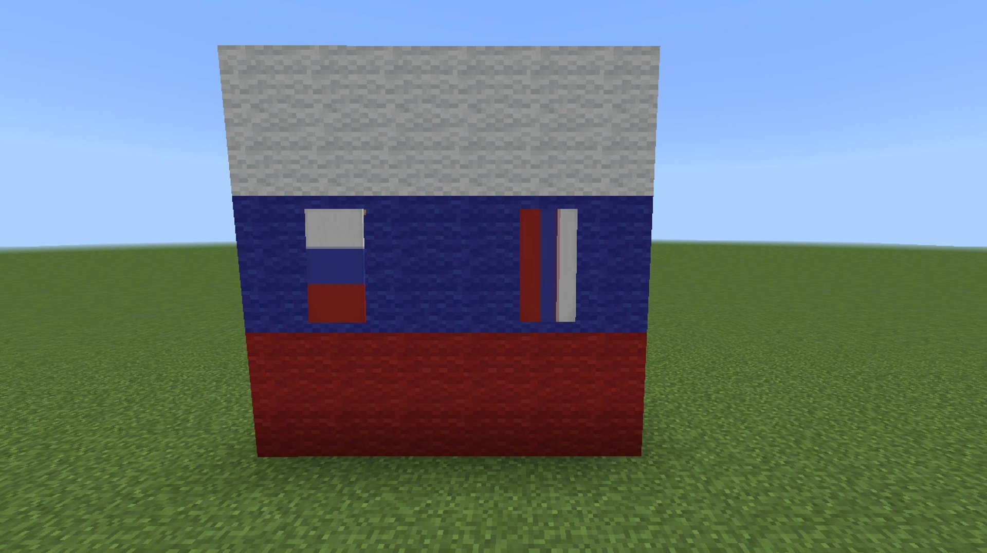 Как сделать знамя России в майнкрафте без модов?