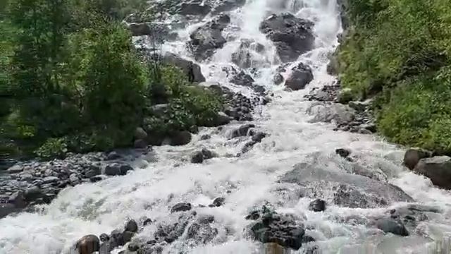 Домбай, водопад Алибек, 2021 г.