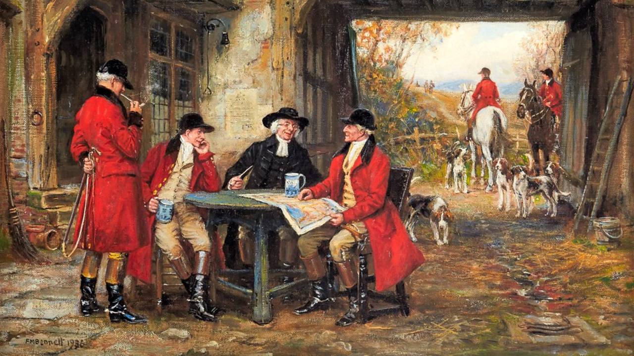 Из жизни джентльменов. Художник Фрэнк Мосс Беннетт.