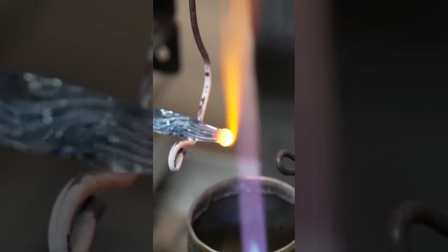 Process of making a glass pen.The world's first hard glass pen made by Japanese craftsmen. #shorts