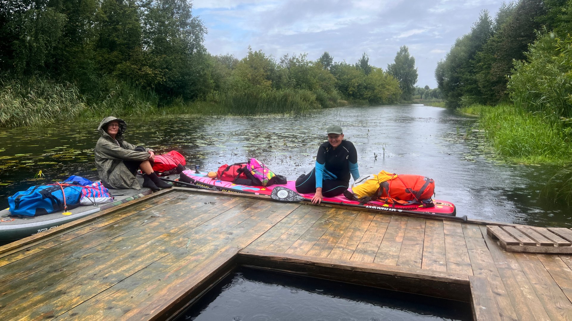 Сплав на сапах от Луха до Талиц в августе 2024г. Часть 2. Лух в сезон дождей