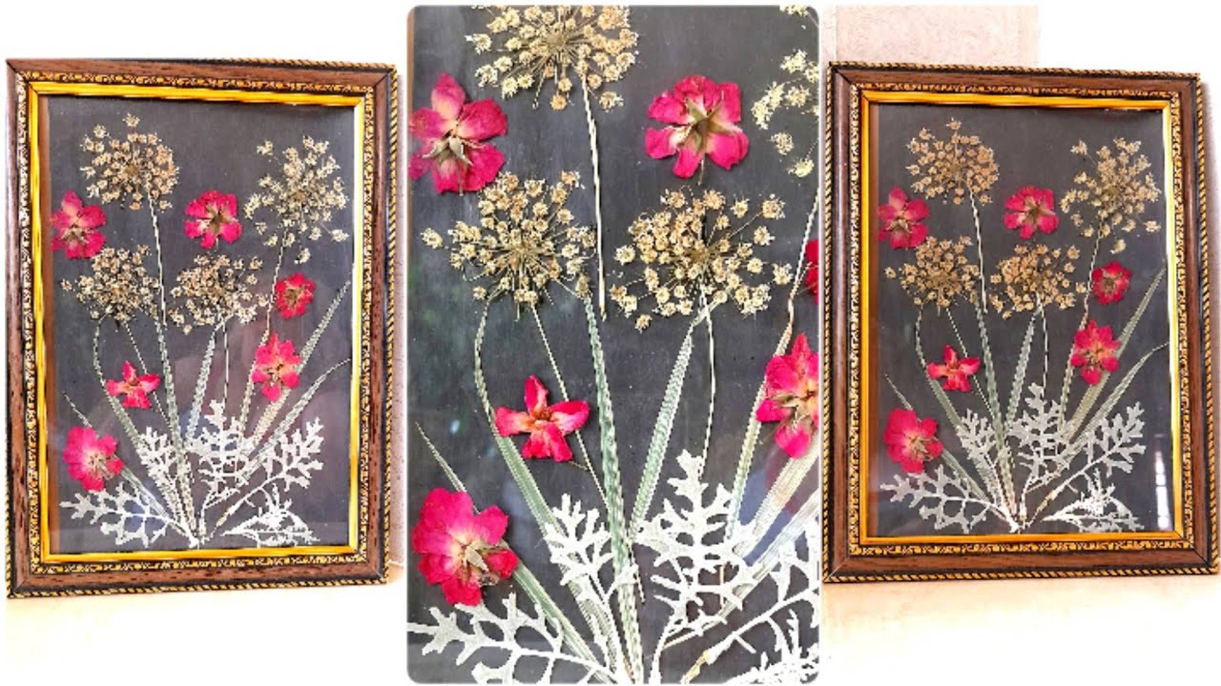 Картина-панно из сухоцветов. Поделки своими руками.