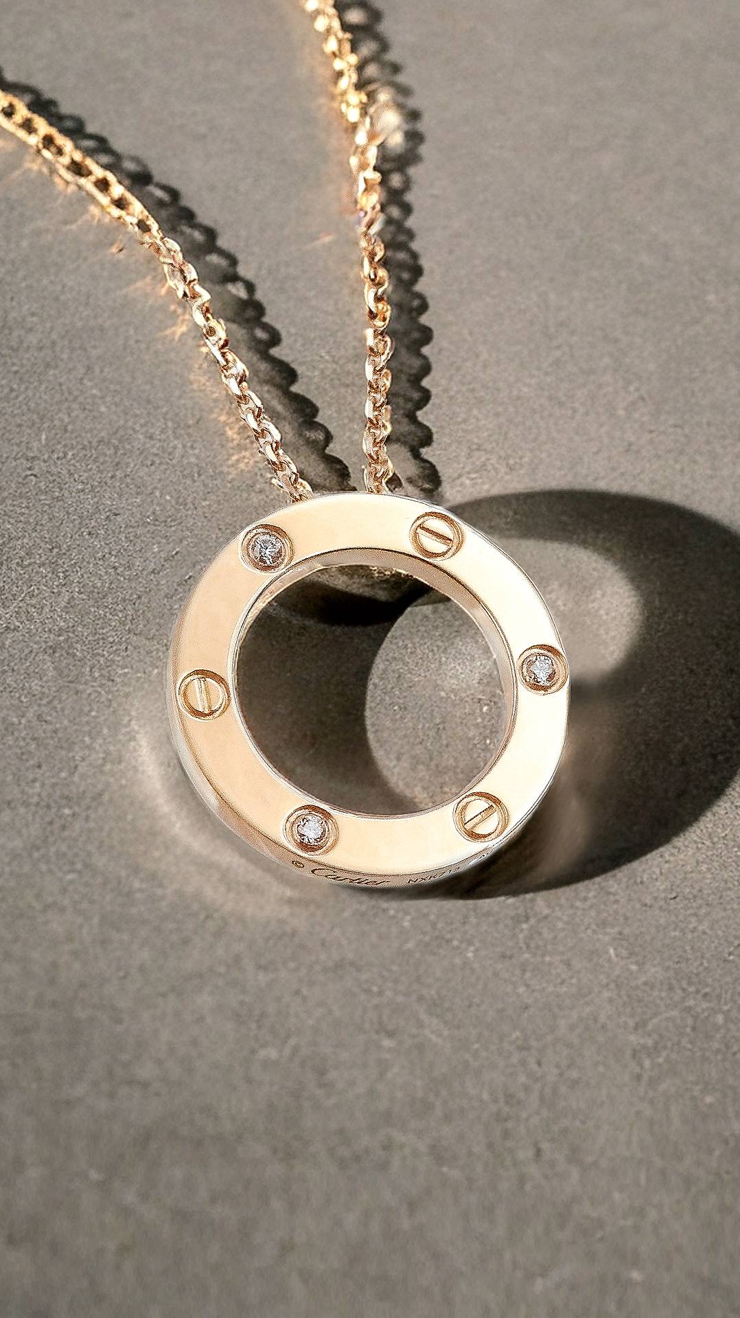 Подвеска с 3 бриллиантами