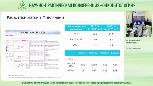 Диагностика патологии шейки матки на материале жидкостной цитологии