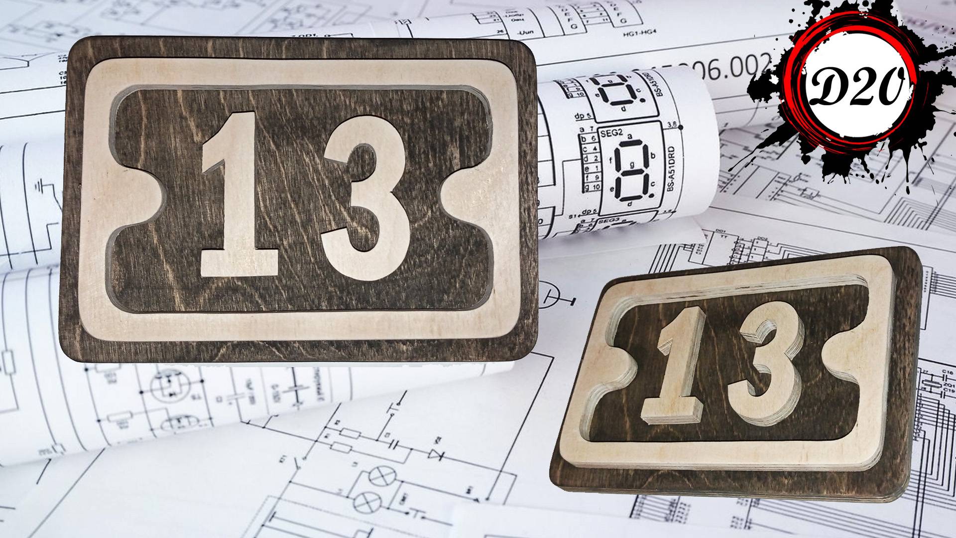 Табличка с номером дома, дачи. Из фанеры своими руками.