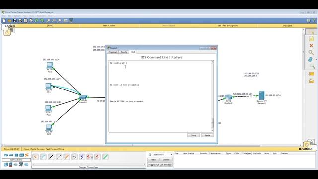 Урок 8 Cisco Packet Tracer Настройка статического маршрута через промежуточные  маршрутизаторы