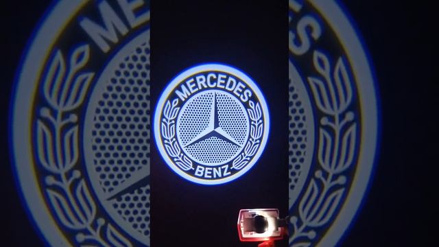 Премиум проекция Мерседес 3. Стеклянный слайд.