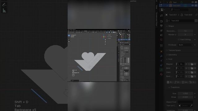 3D моделирование в Blender 3D стелы "Я люблю Маркс"