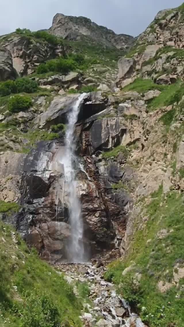 Альплагерь Безенги,  водопад Жигинджи. Кабардино-Балкария,  август  2023 г.