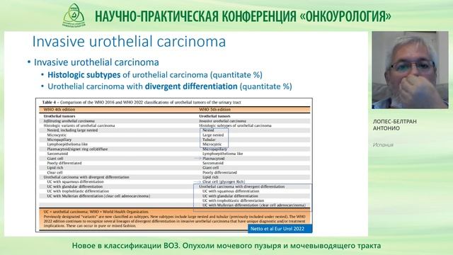 Новое в классификации ВОЗ  Опухоли мочевого пузыря и мочевыводящего тракта ч 1