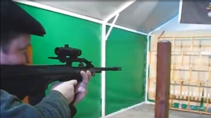 Стрельба в тире по гвоздям