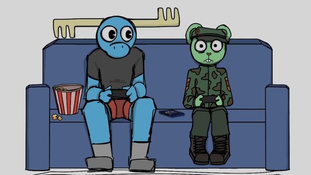 psycho teddy _ Flippy (Happy Tree Friends)