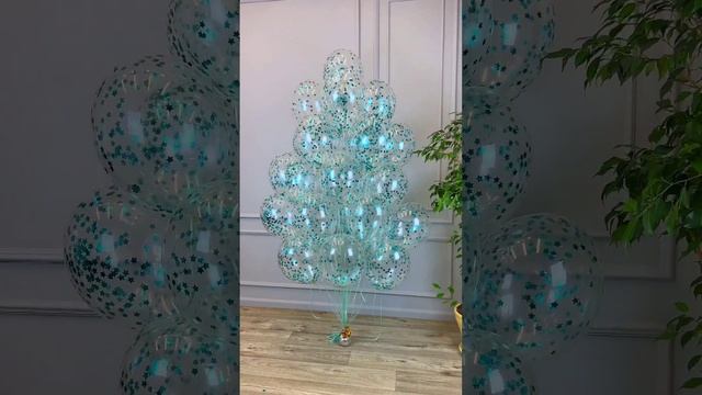 Прозрачные шары с конфетти тиффани #shorts