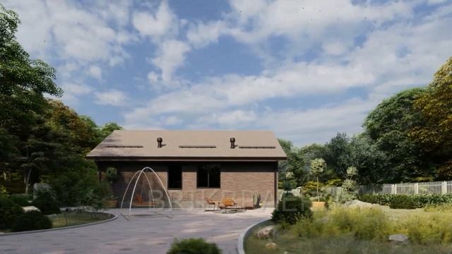 Проект одноэтажного дома площадью 128 м2