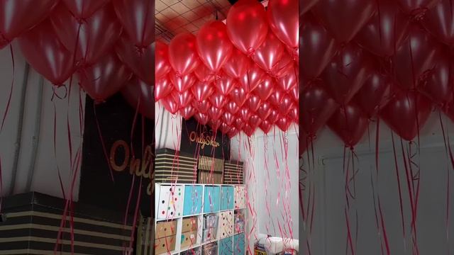 Красные шары металлик  #shorts