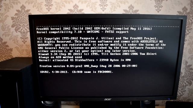 Установка FreeDOS на современный компьютер