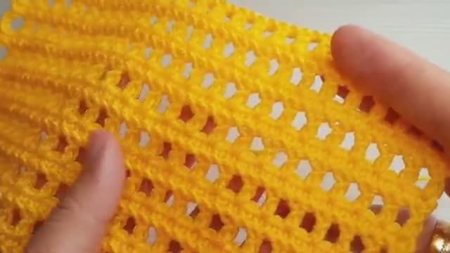 ✨Узор Крючком Сетка: 🧵 Легкое Вязание для Начинающих! ✨