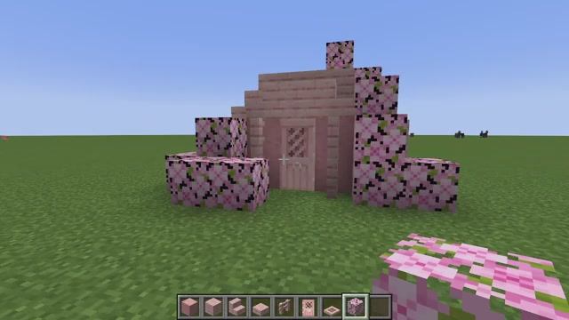 Как построить в Майнкрафт дом из вишневого дерева. версия 1.21.1