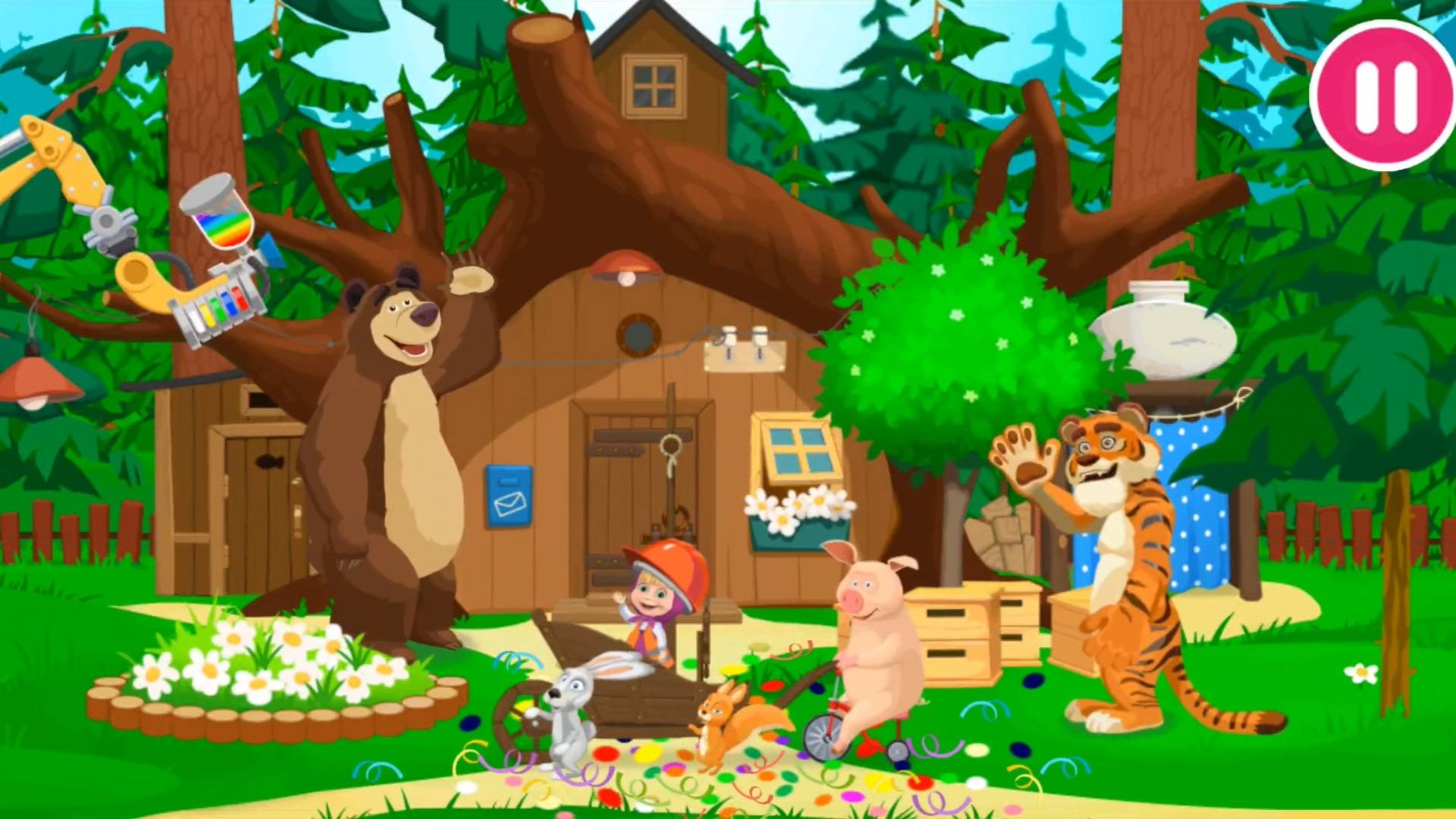 Помоги Маше построить домик для Медведя | Мультфильм Стройка для детей