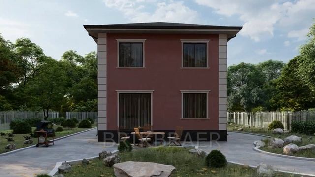 Проект двухэтажного дома площадью 156 м2