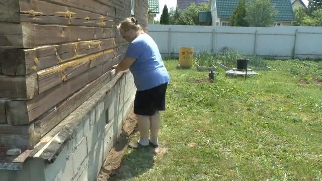 Утепляем цоколь. Пеноплекс.