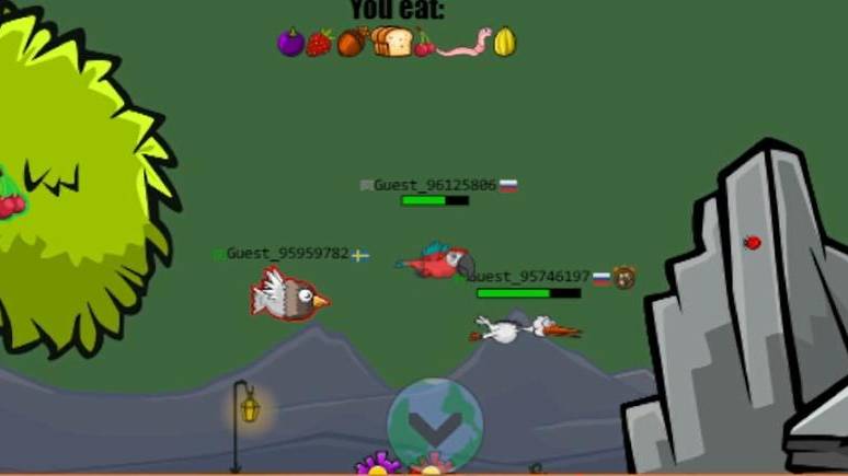 Никита играет в EvoWorld io (FlyOrDie io) - Летай или умри / Эволюция птицы или Ешь чтобы выжить.