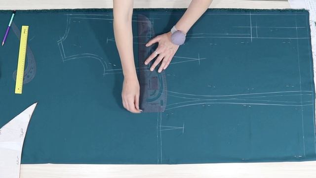 Технология пошива зеленого платья. Тема 1. Крой платья.# Метод Любакс.