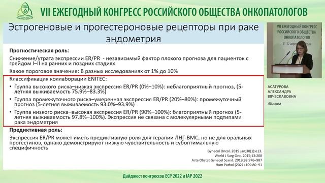 Дайджест исследований в гинекологической онкопатологии 2022-2023
