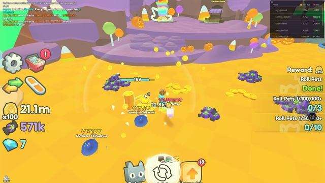 Трачу зелья +1000000% учачи и ещё the cocktail в pets go