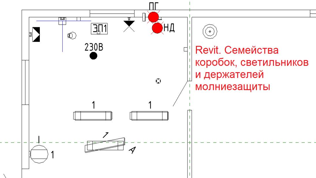 Revit. Семейства коробок, светильников и держателей молниезащиты