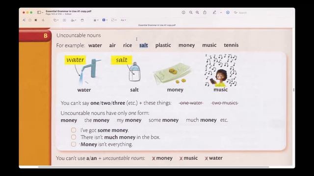 67. Countable, uncountable nouns 1