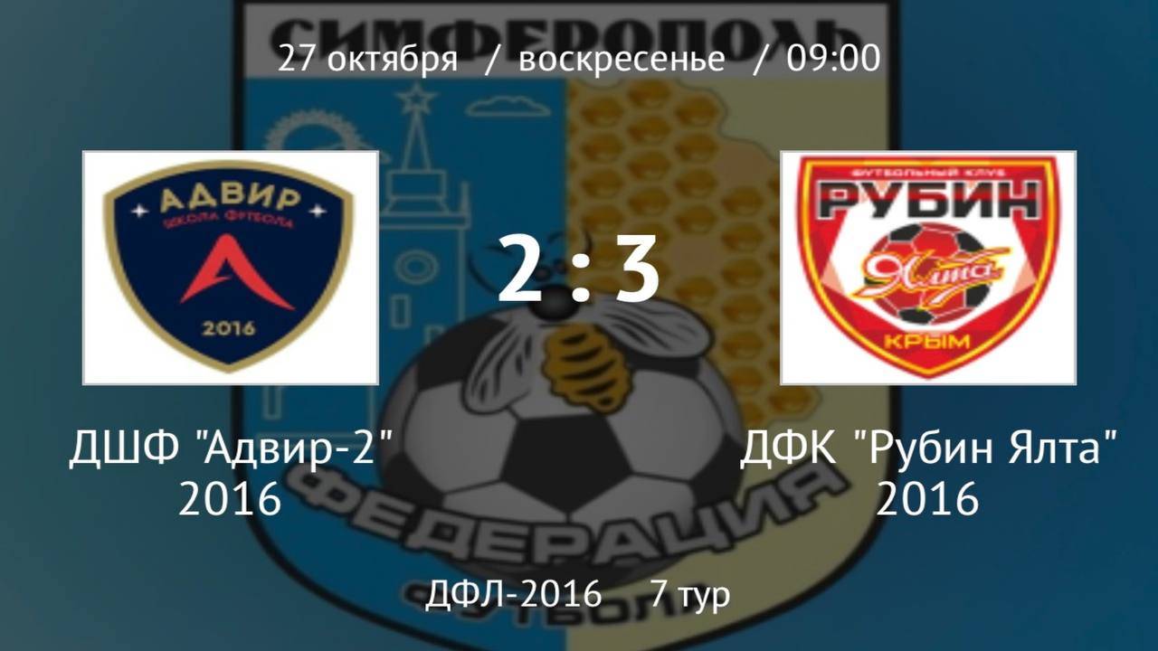 ДШФ Адвир 2 vs ДФК Рубин Ялта