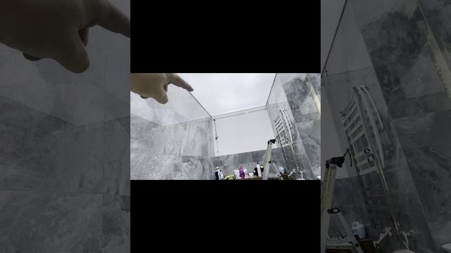 Ремонт натяжного потолка с полным засветом в ванной комнате #натяжнойпотолок