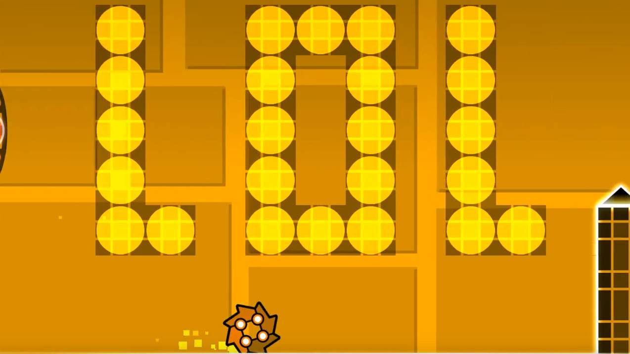 end of line прохождение по нижнему пути в Geometry Dash