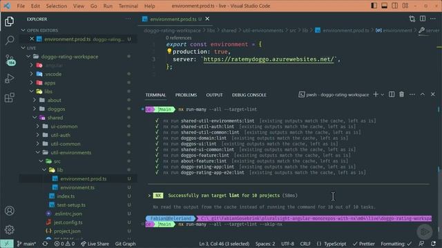 310. Demo - Linting and building the whole workspace
