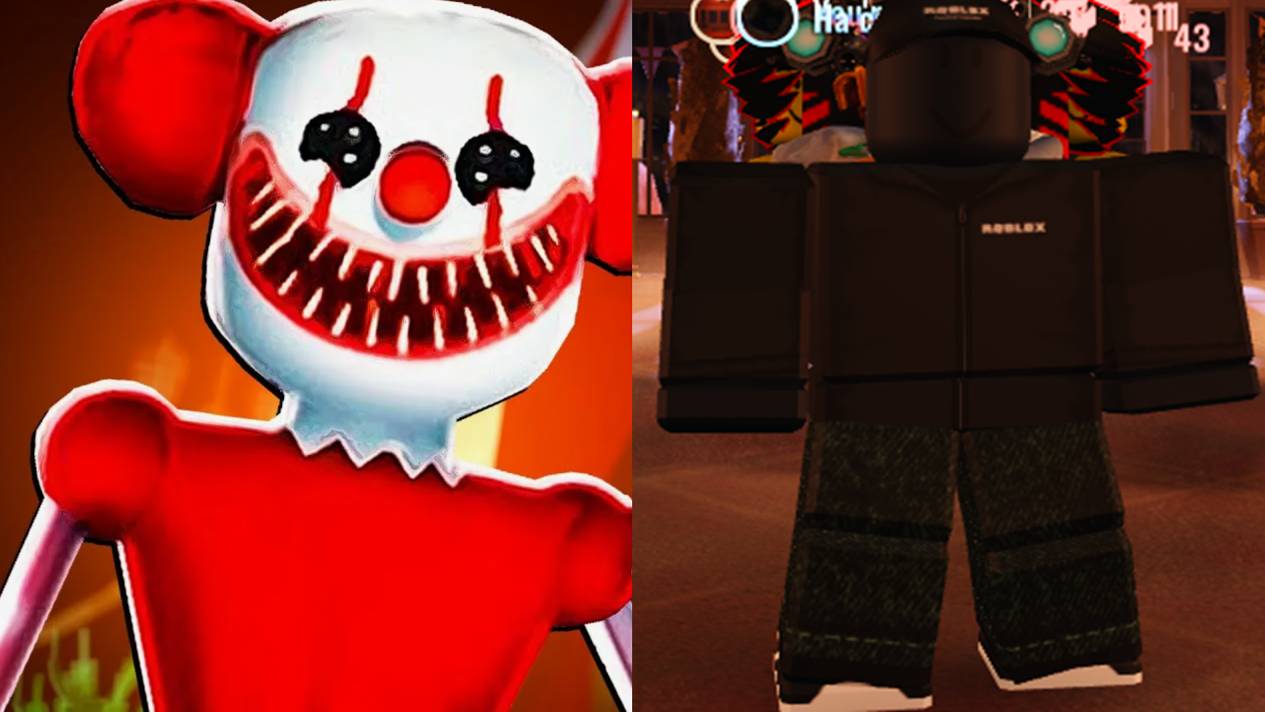 Убегаем от бешеного клоуна в роблоксе часть 2