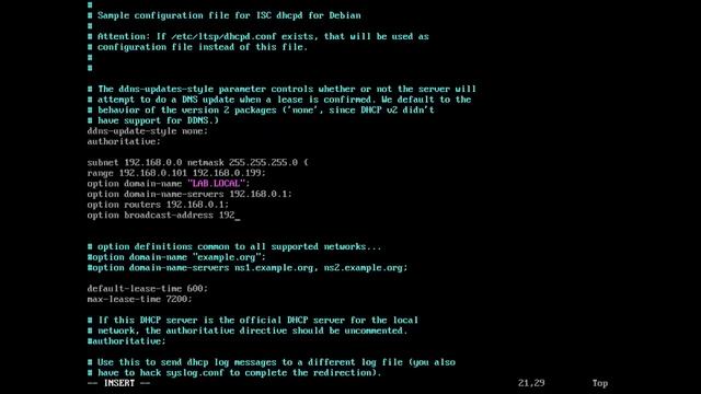 DNS+DHCP. Часть четвертая - настройка сервера dhcp