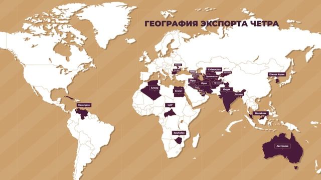 География экспорта техники ЧЕТРА