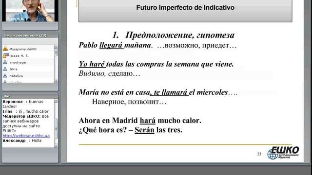 Испанский язык. Назад в будущее. Давнопрошедшее и будущее время