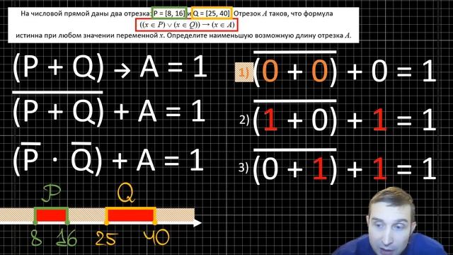 Информатика ЕГЭ задание 15 (2021) Было задание 18 отрезки (2020)