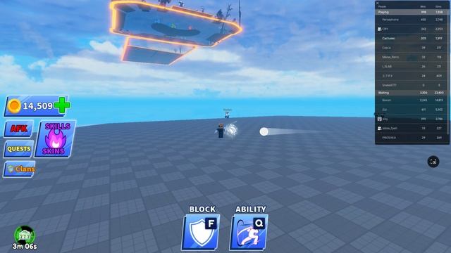 Играю в blade ball с челленджом стоять на одном месте