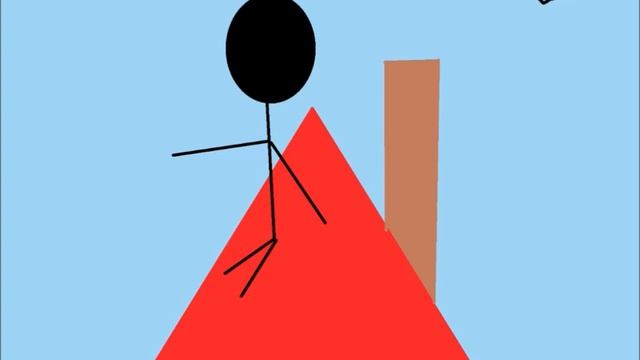 Стикмен сидит на крыше