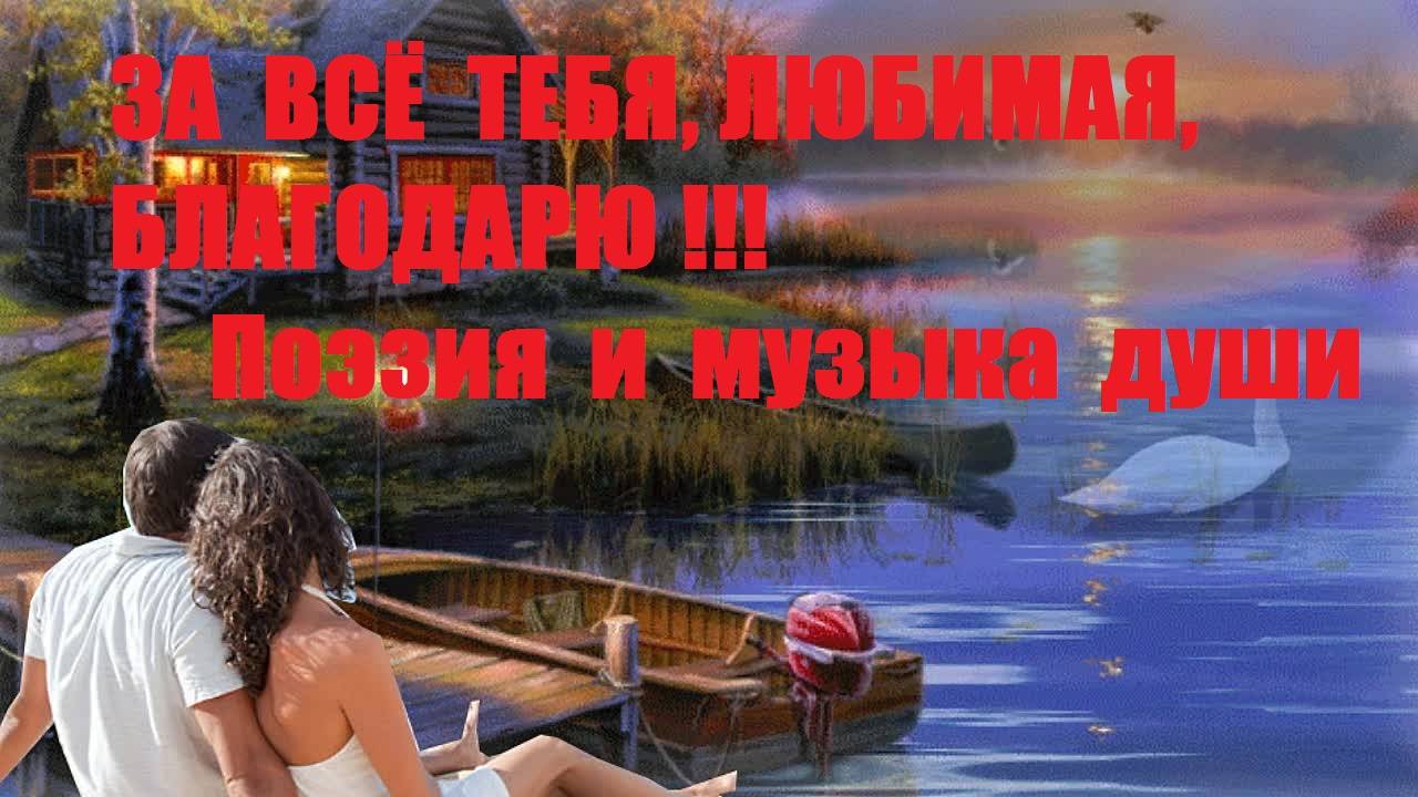 ЗА ВСЁ ТЕБЯ, ЛЮБИМАЯ, БЛАГОДАРЮ!  Автор стихотворения А. Соколов. Автор видеоролика В. Голикова.