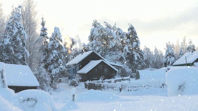 Футаж. Зимний пейзаж 119